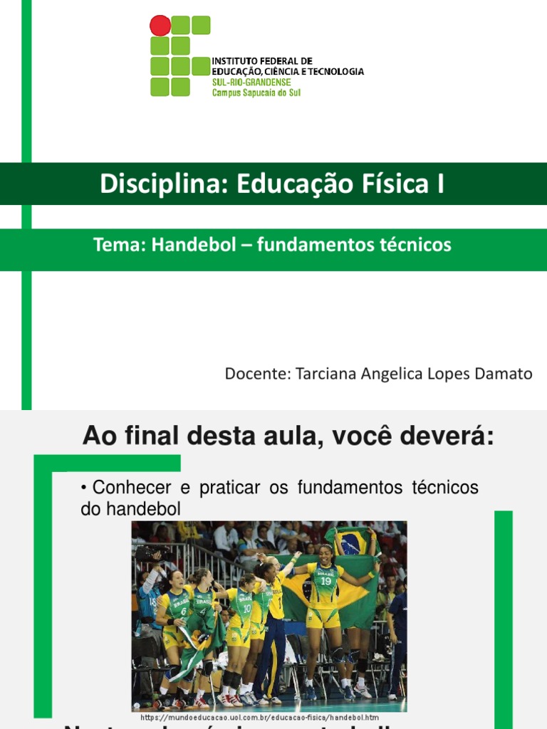 Handebol - Fundamentos Técnicos | PDF | Esportes Handebol - Fundamentos Técnicos | PDF | Esportes