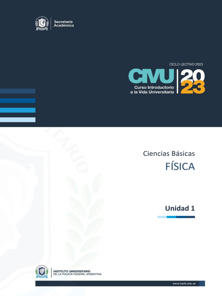 Fisica - Unidad 1 - 2023 1 | PDF | Vector Euclidiano | Sustracción