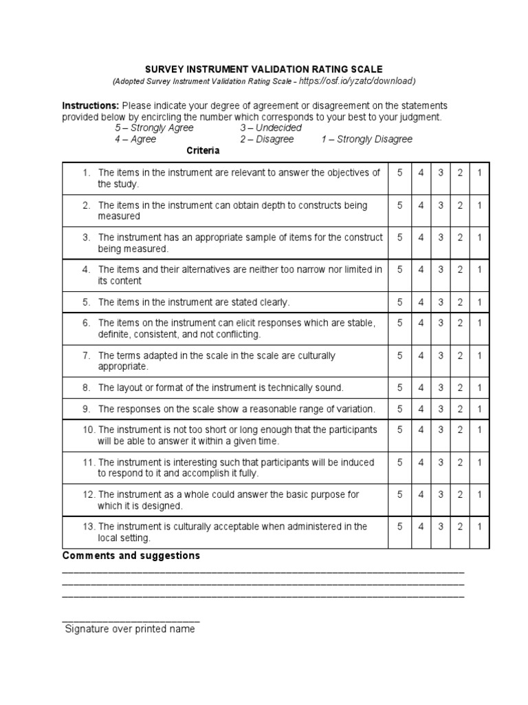 Validation Sheet | Download Free PDF | Psychology | Evaluation Methods