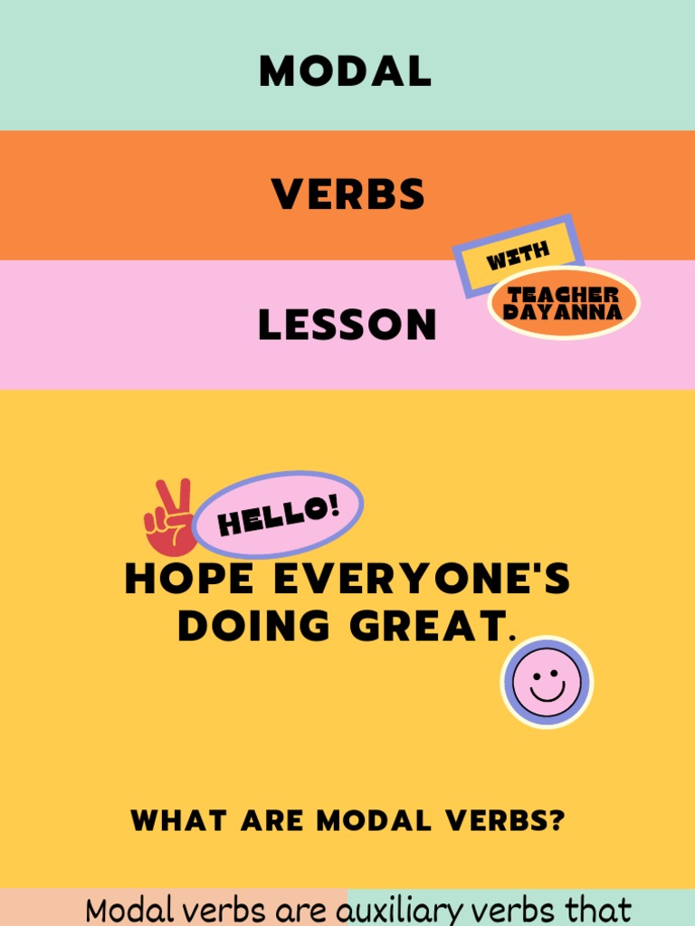 Modal Verbs | PDF | Relaciones sintácticas | Lingüística