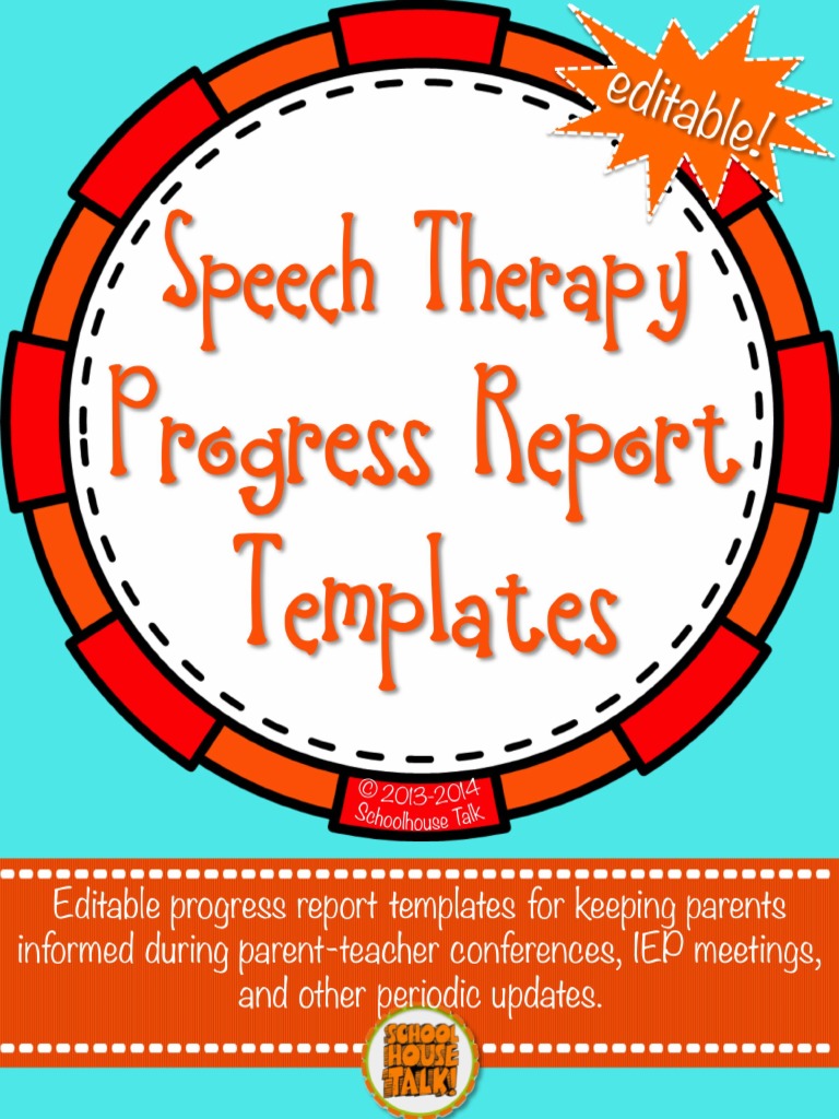 FreeSpeechTherapyProgressReportTemplateeditablePowerPointfile 1 | PDF ...