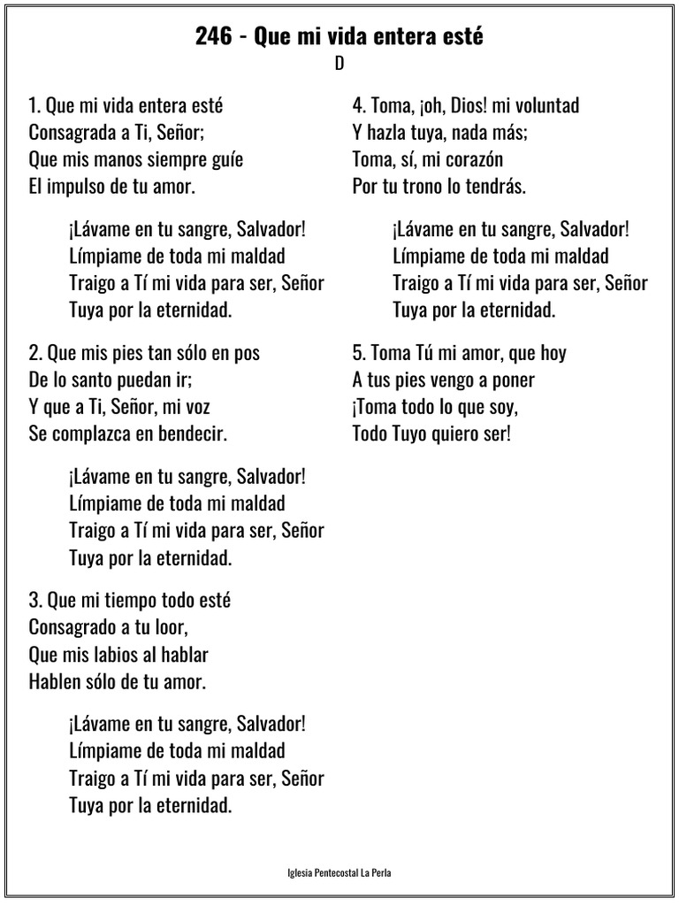 246 - Que Mi Vida Entera Esté | PDF