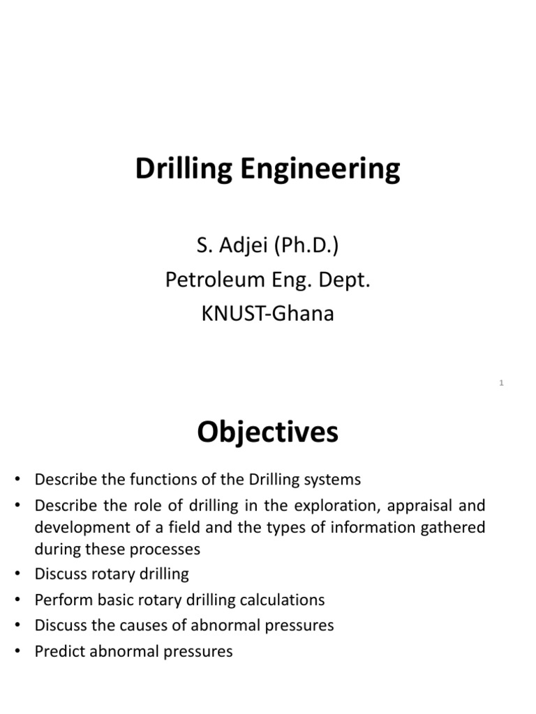 1 Intro To Drilling | PDF | Pump | Petroleum Reservoir