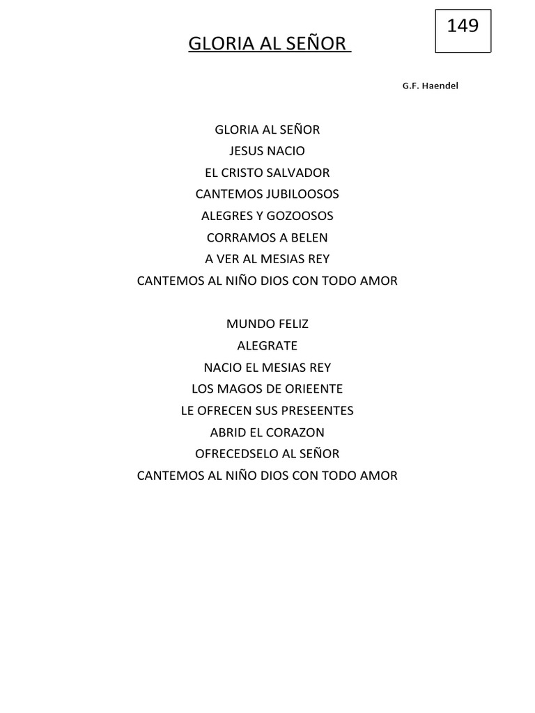 Gloria Al Señor | PDF