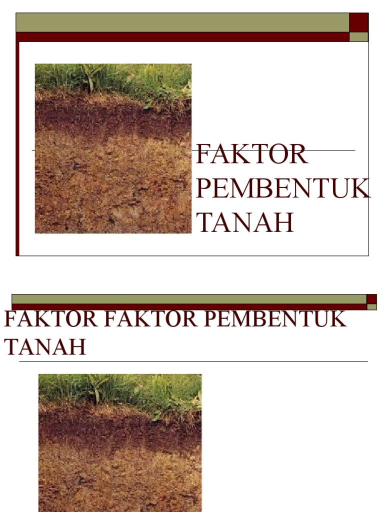 Faktor Faktor Pembentuk Tanah | PDF