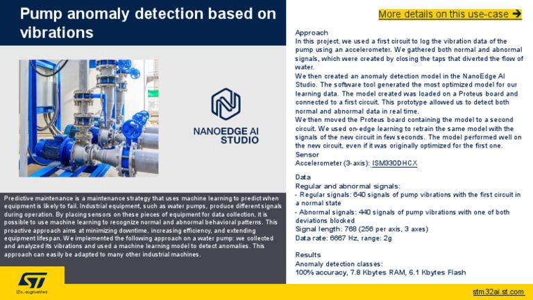 ST Neais Pump Anomaly Detection Based On Vibrations | PDF | Machine Learning | Computing