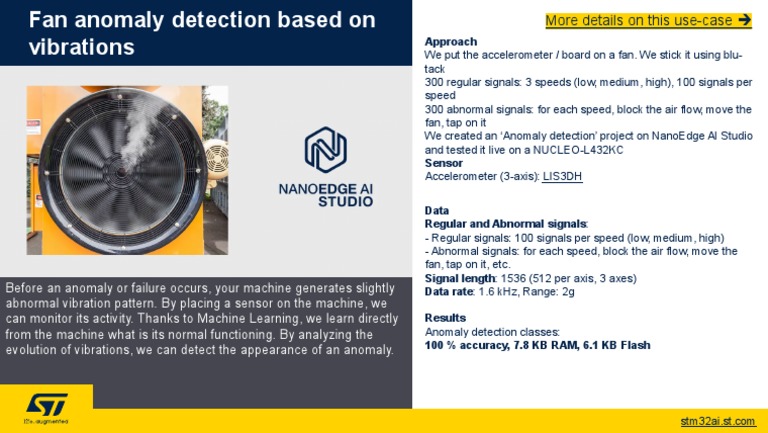 ST Nanoedgeai Fan Anomaly Detection Based On Vibrations | PDF ...