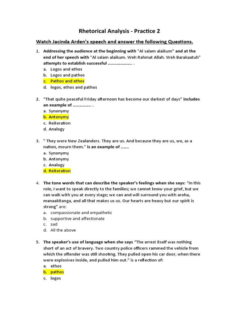 Rhetorical Analysis - Practice 2 Assignment 1 | PDF | Logos