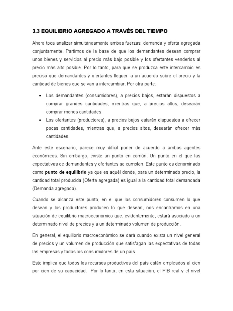Unidad 3 Entorno Macroeconómico | PDF | Precios | Equilibrio económico
