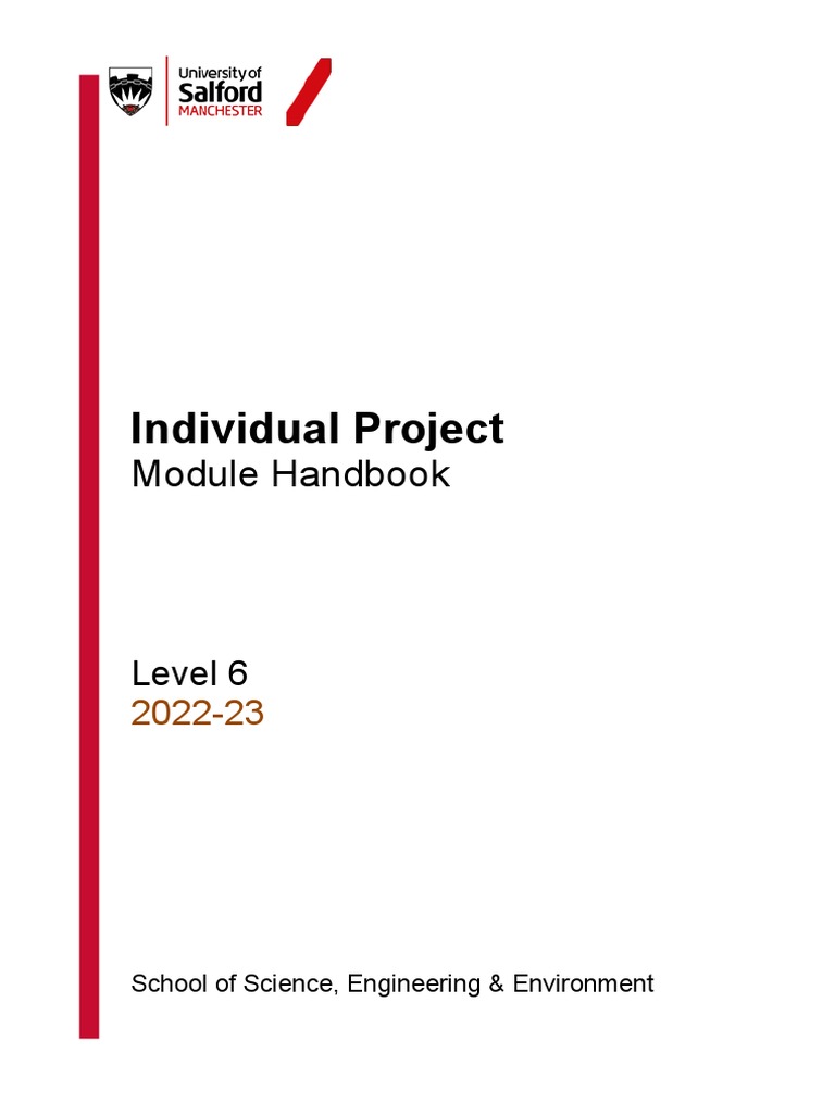 Level 6 Individual Project Handbook - 2022-23-V1 | PDF | Thesis | Data