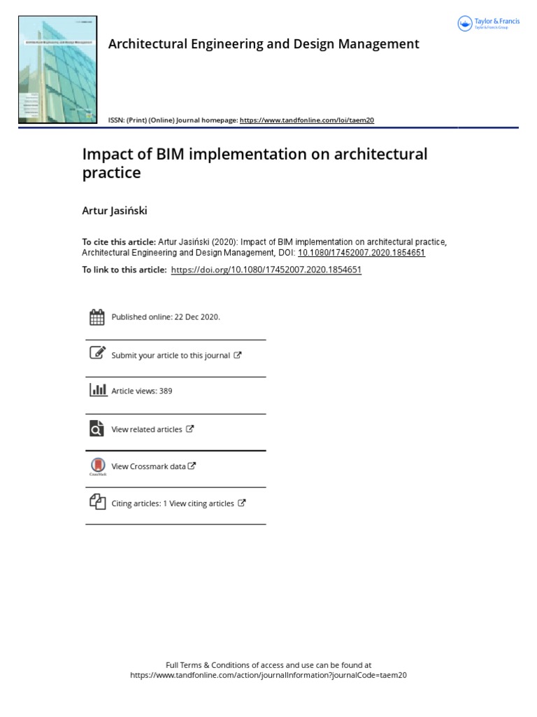 Impact of BIM Implementation On Architectural Practice | PDF | Building ...