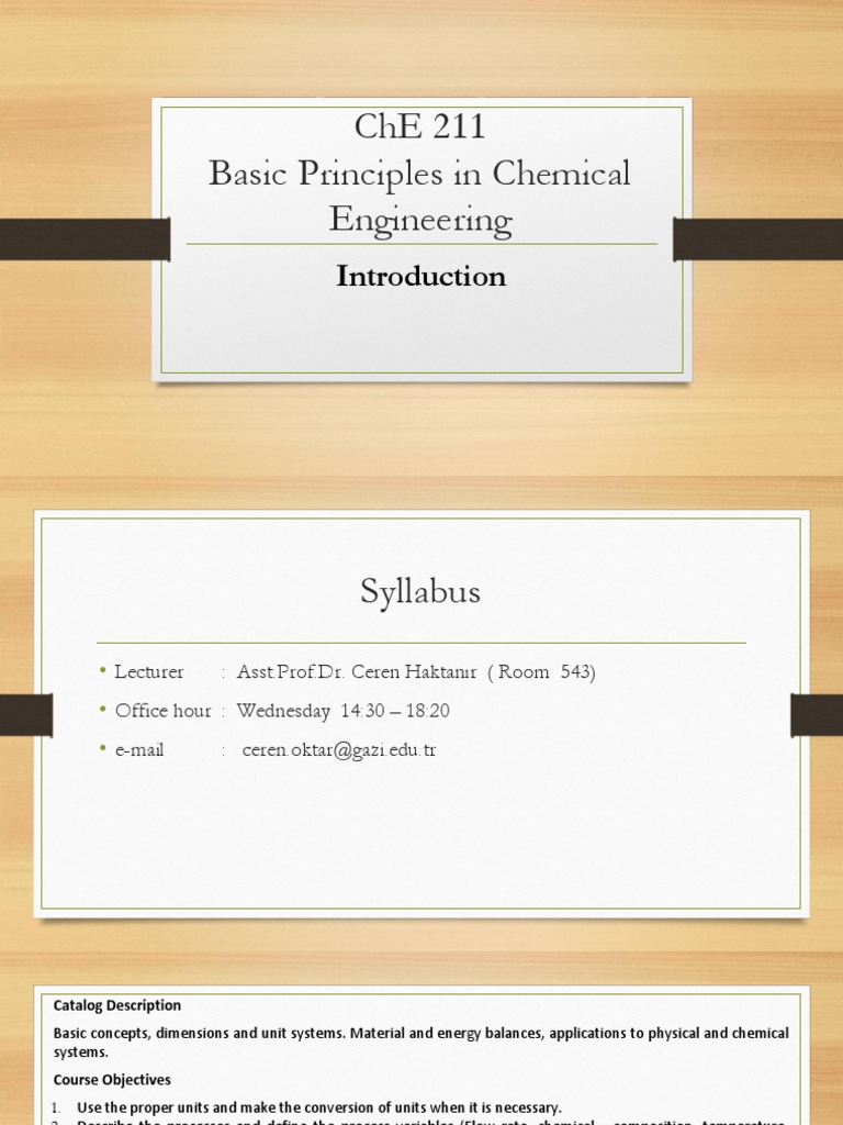 Basic Principle of Chemical Engineering | PDF | International System Of ...