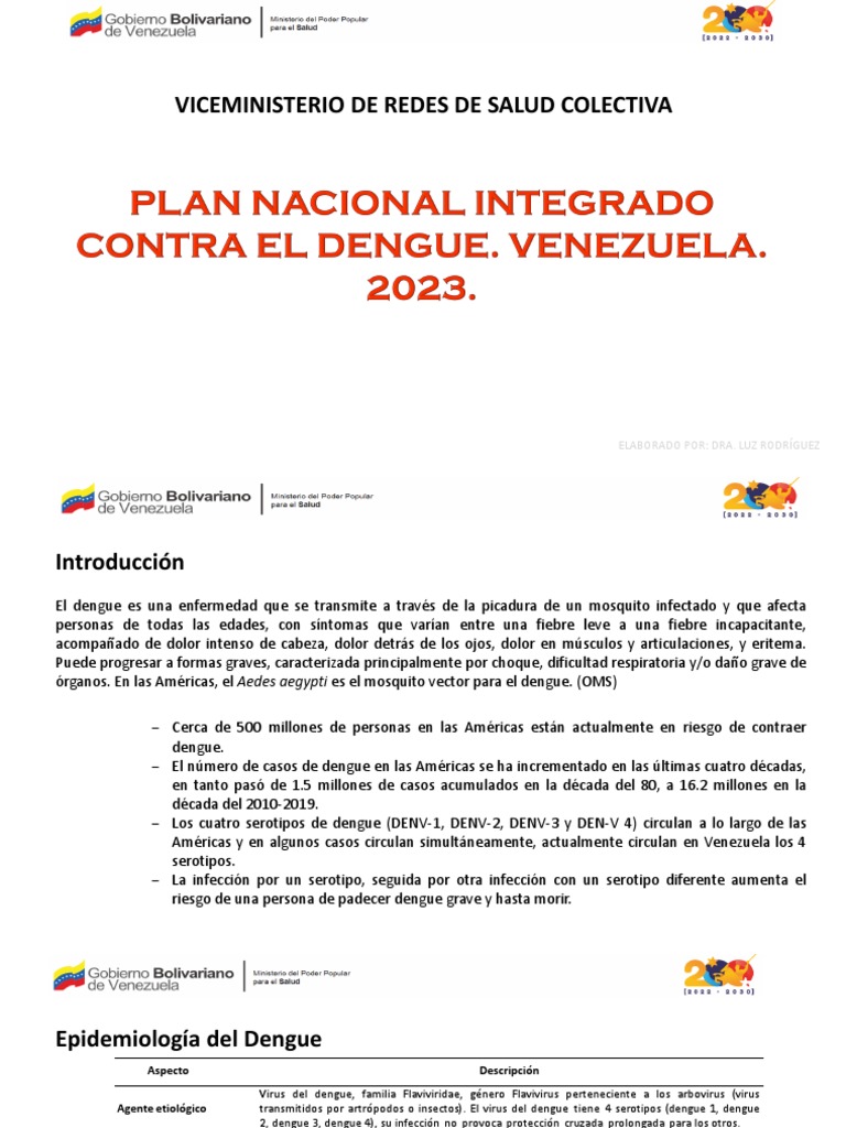Plan de Acción Contra El Dengue Enero 2023 | PDF | Ciencias de la Salud ...