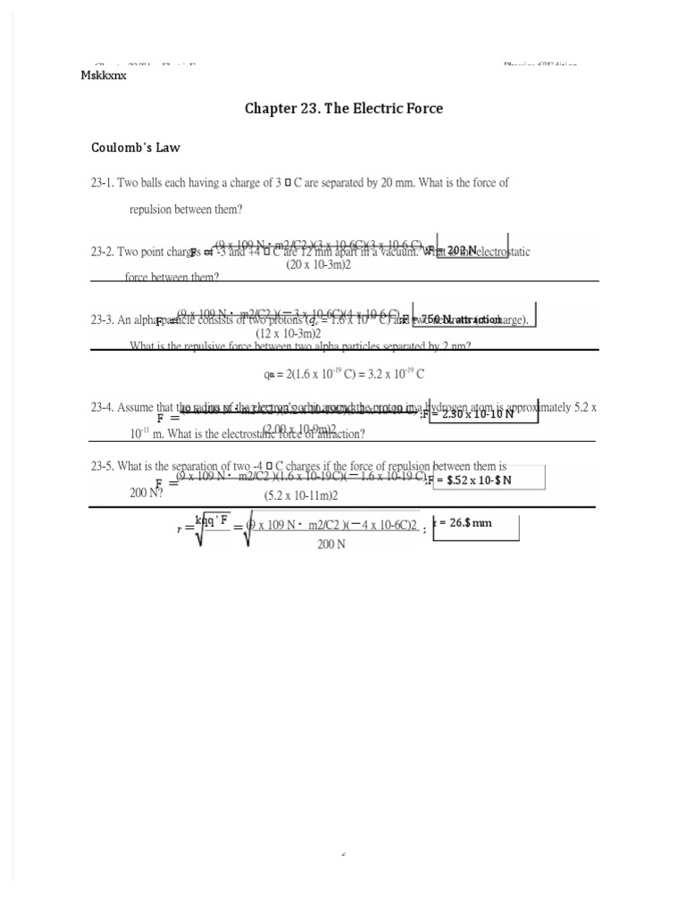 Physics: The Electric Force | PDF | Electric Charge | Atoms