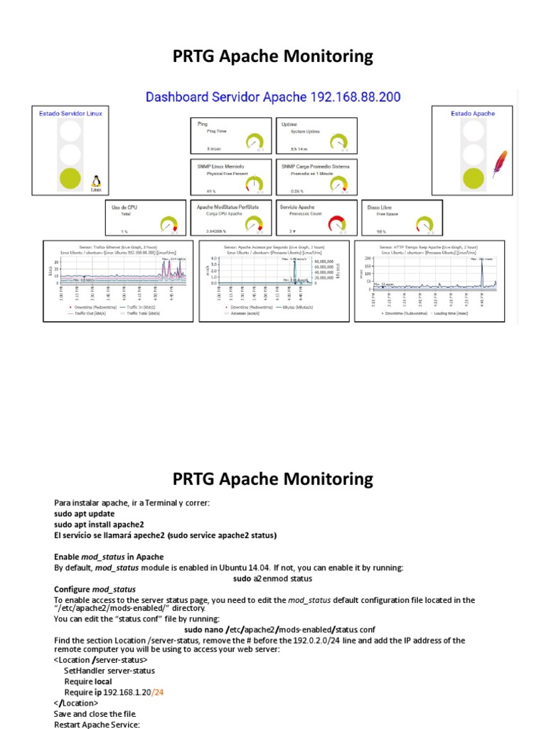Apache Monitoring With PRTG | PDF | Apache Http Server | Networking