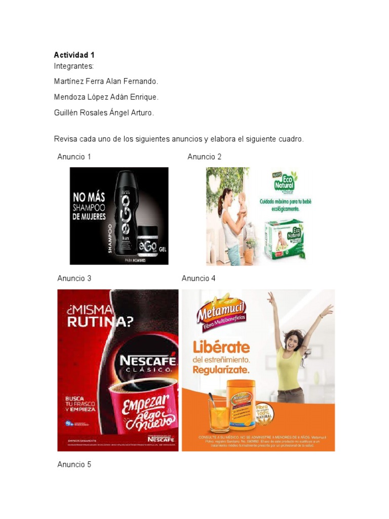 Actividad 1 Unidad 1 Equipo 10 | PDF