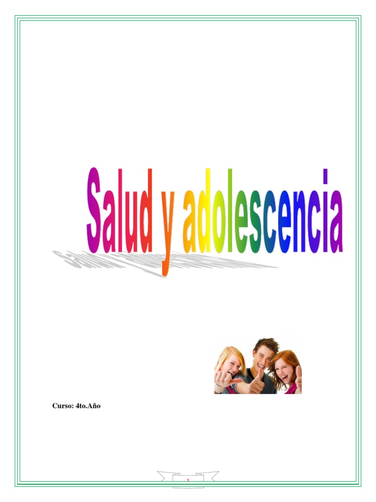 Salud y Adolescencia 4 | PDF | Autosuperación