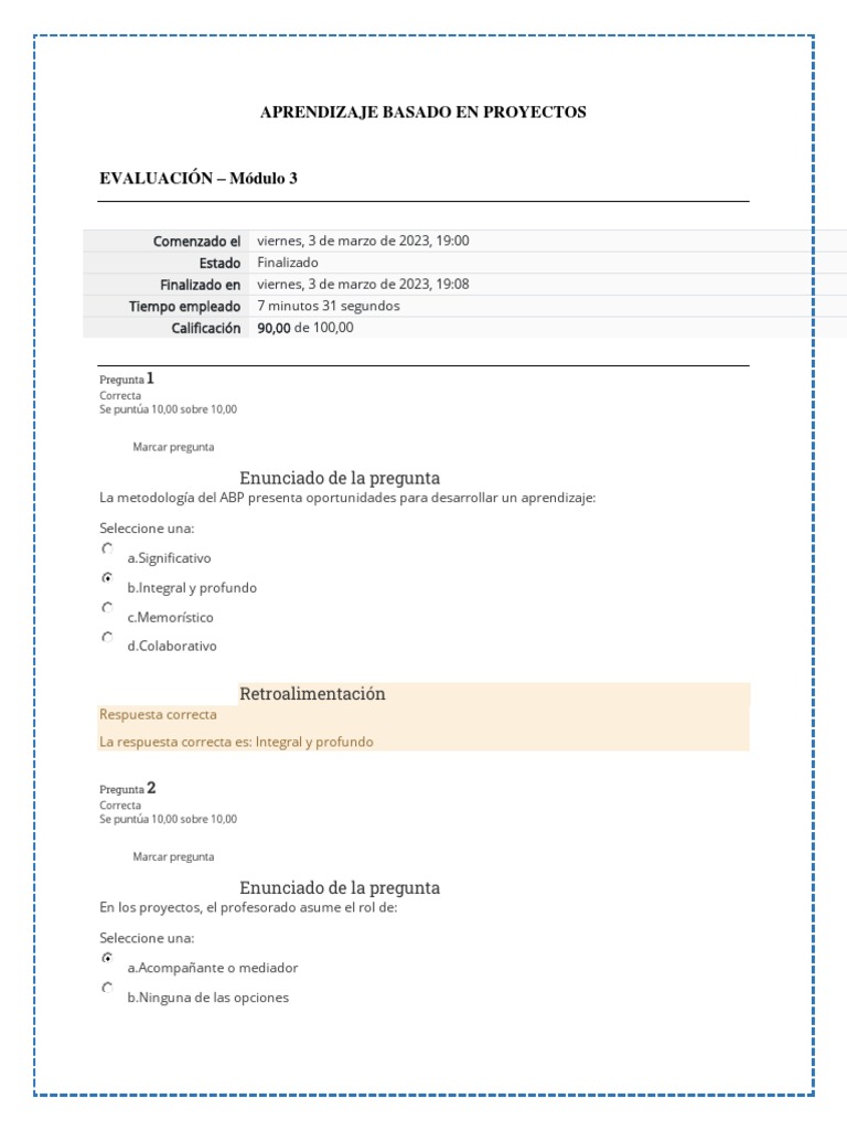 Aprendizaje Basado en Proyectos Mod3 | PDF | Aprendizaje en base a proyectos | Maestros