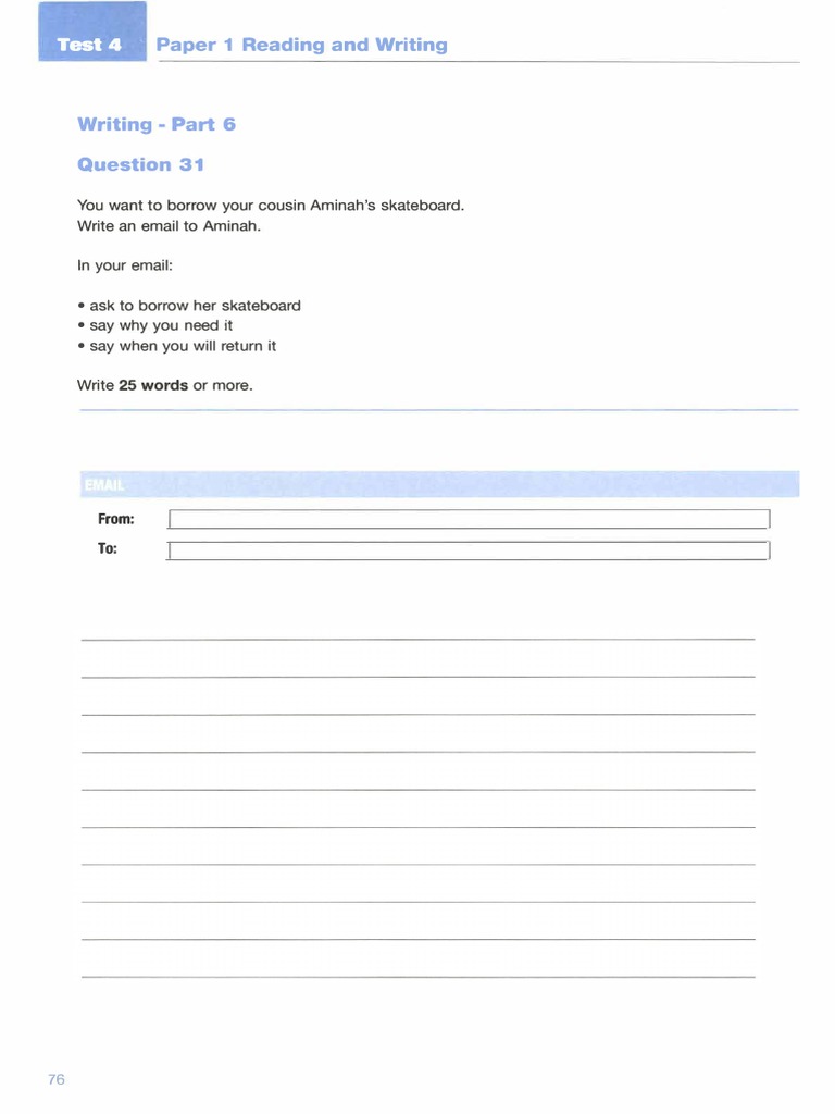 56 bản - A2 - Writing 1 | PDF