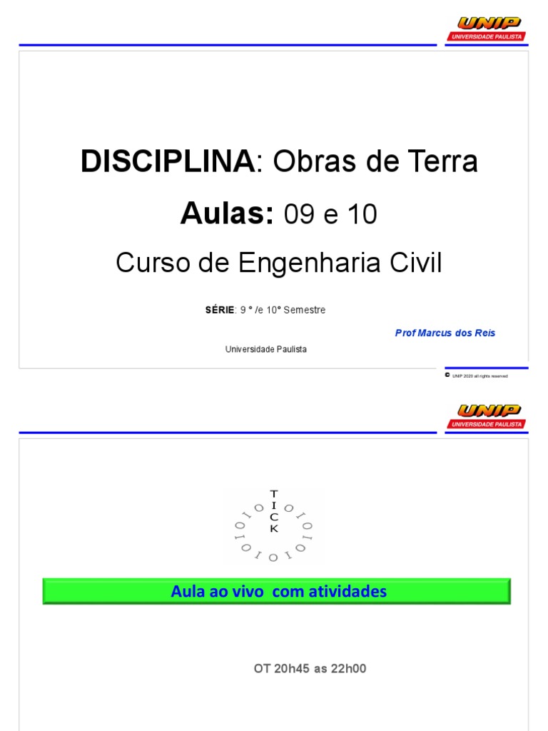 Aulas 9 e 10 - Obras de Terra - 2022-2 - Chac II | PDF | Estresse ...