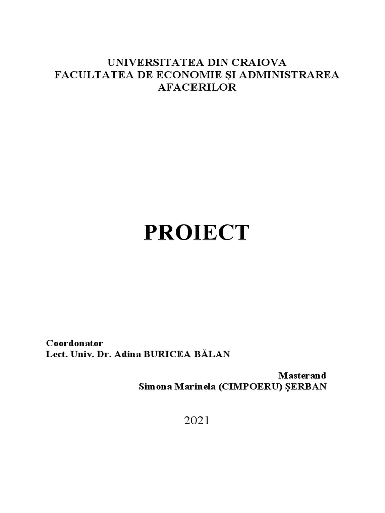 CIMPOERU SIMONA - Proiect SEP | PDF