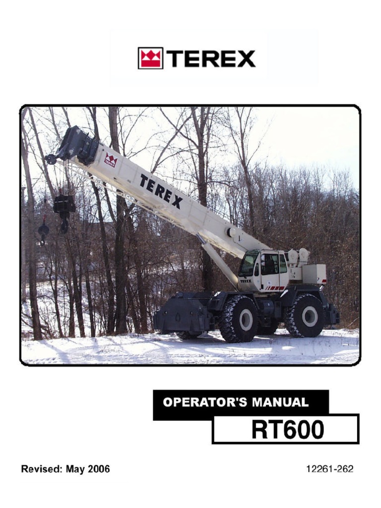 RT 600 | PDF | Crane (Machine) | Safety