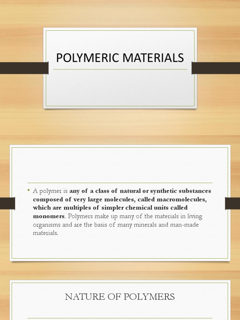 Polymeric Materials | PDF