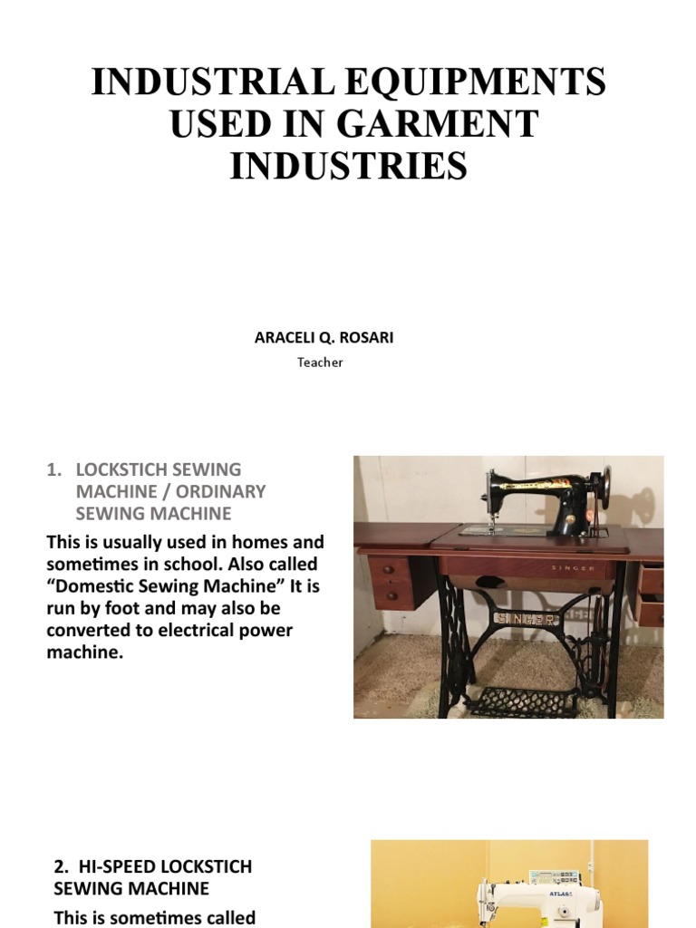 Types of Sewing Machines in Garment Industry | PDF | Sewing | Seam (Sewing)