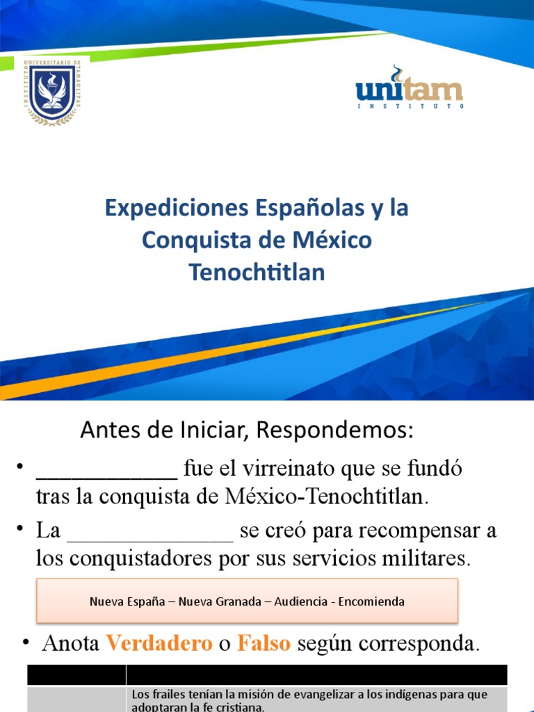 Expediciones Españolas y La Conquista de México Tenochtitlan | PDF