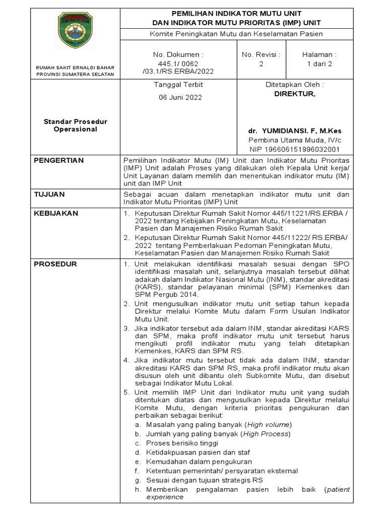 2022 SPO Pemilihan IMP Unit Dan Imut Unit | PDF