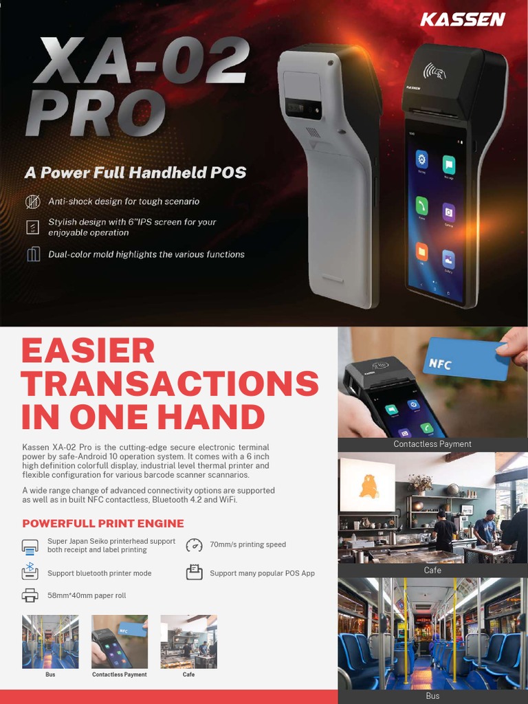 Kassen XA-02 Pro Spesifications Update | PDF | Printer (Computing) | Image Scanner