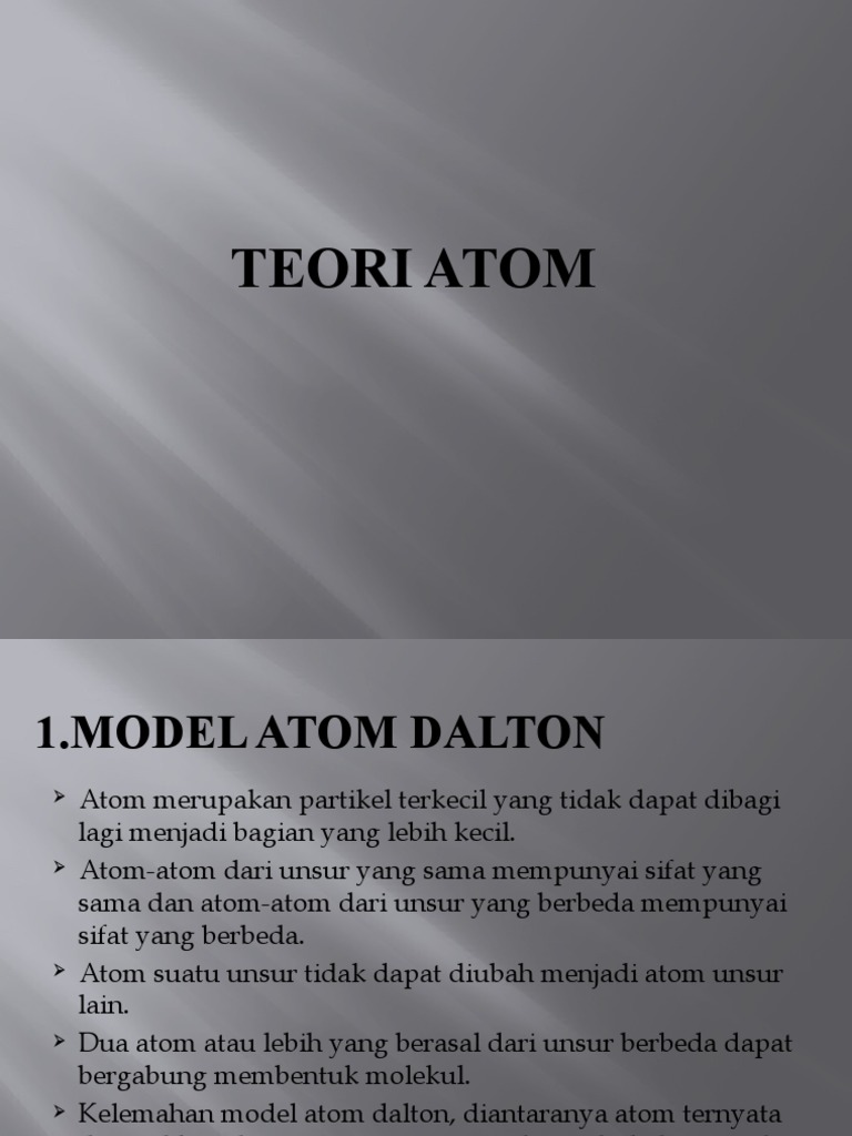 A Perkembangan Teori Atom Pdf 