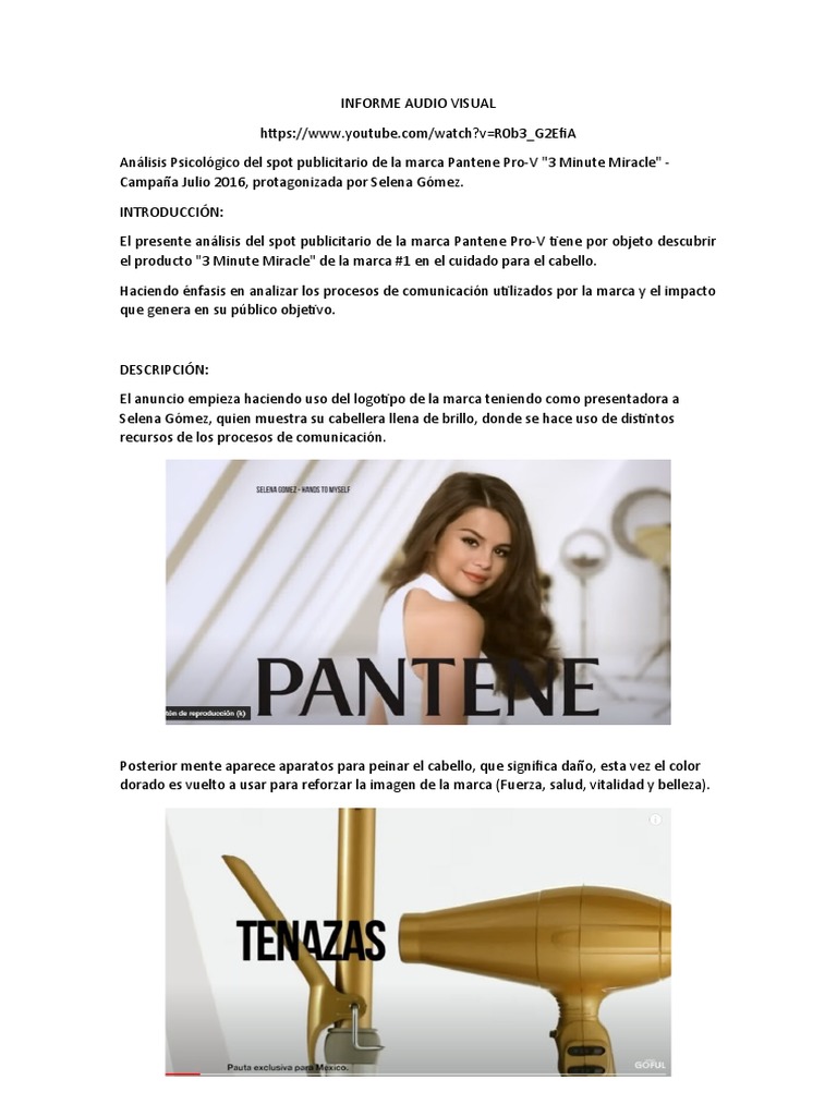 INFORME AUDIO VISUAL - Final | PDF | Comunicación | Pelo