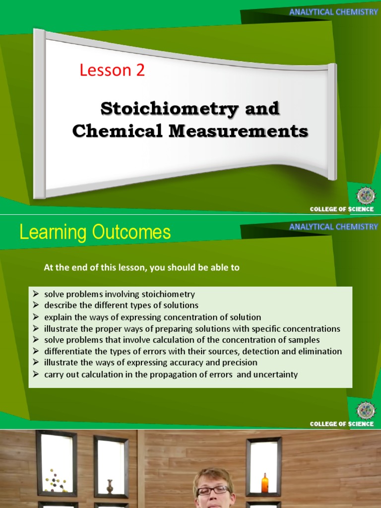 Lesson 2 Stoichiometry and Chemical Measurements | PDF | Mole (Unit ...