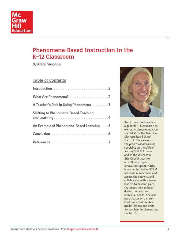Phenomena Based Instruction K 12 Classroom White Paper 1 | PDF ...
