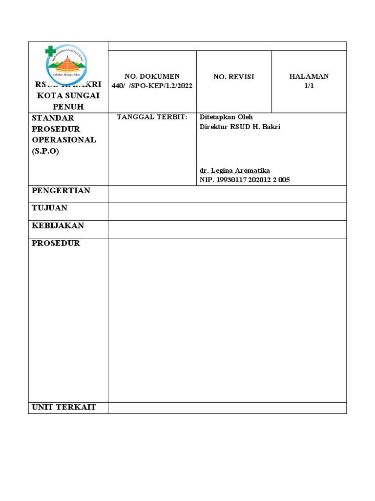 Format Spo Rsud H.bakri | PDF