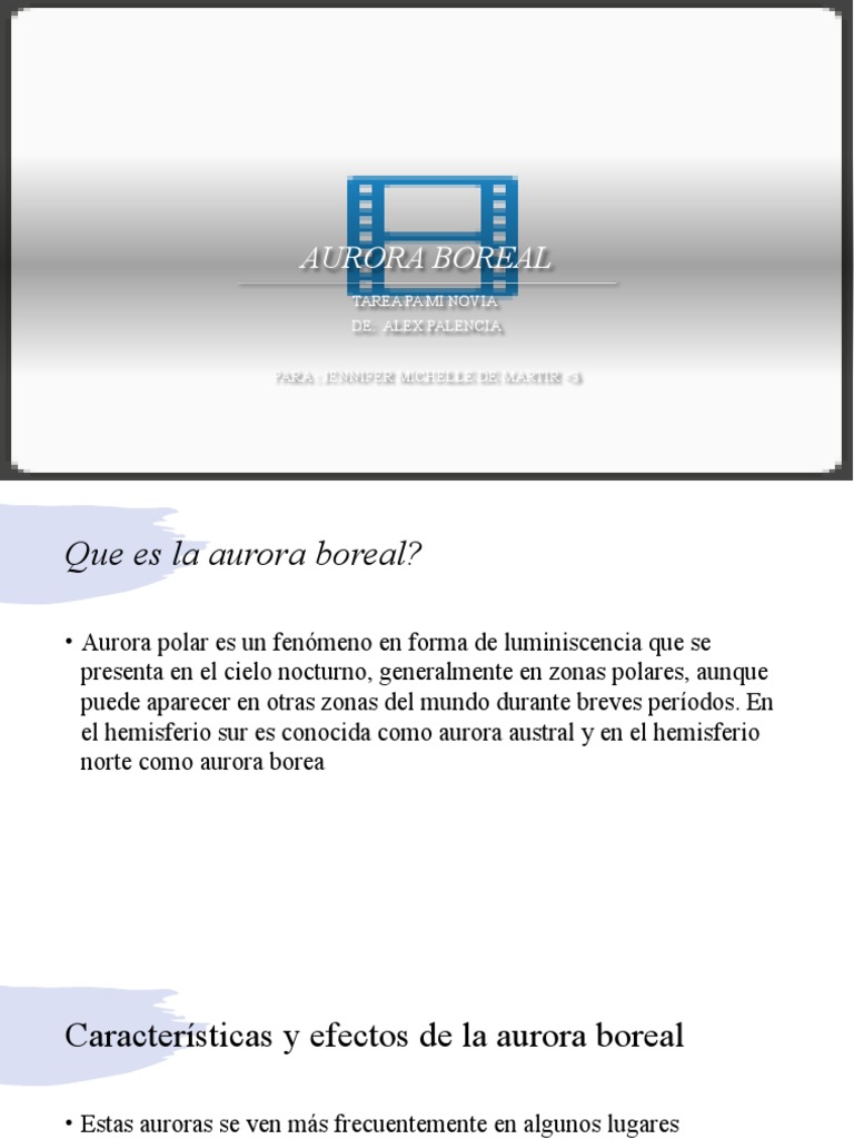 Presentación 1 | PDF | Aurora | Viento solar