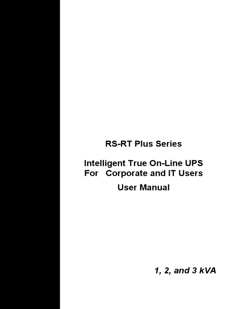 Ablerex RS RT Plus User Manual | PDF | Power Inverter | Rectifier