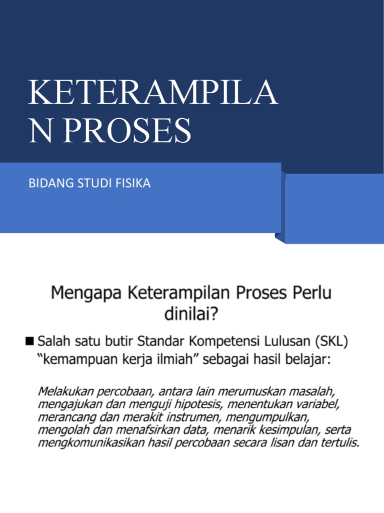 Keterampilan Proses Sains (Fisika) | PDF
