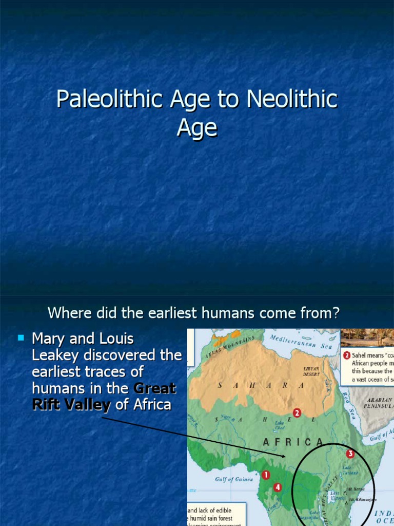 Paleolithic Age To Neolithic Age | PDF | Paleolithic | Stone Age