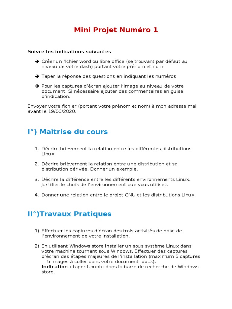 Mini Projet 1 | PDF