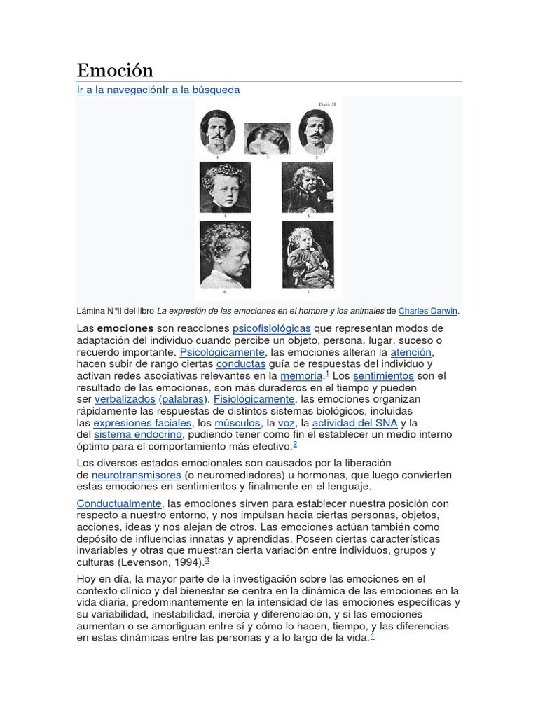 Emoción Pdf Las Emociones Amígdala