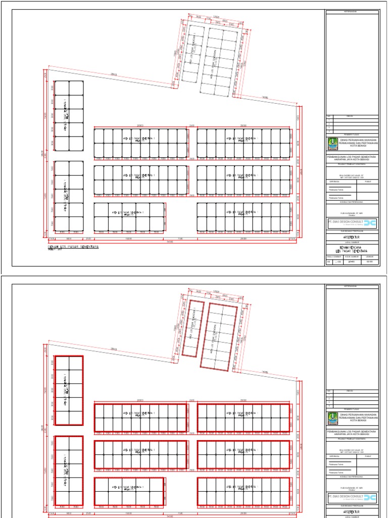 DENAH PERUBAHAN RENCANA LOS PASAR SEMENTARA | PDF
