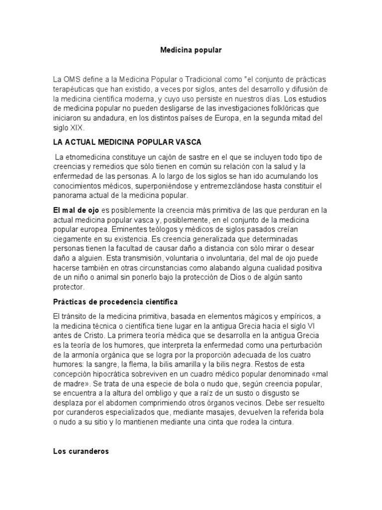 Medicina Popular | PDF | Medicina