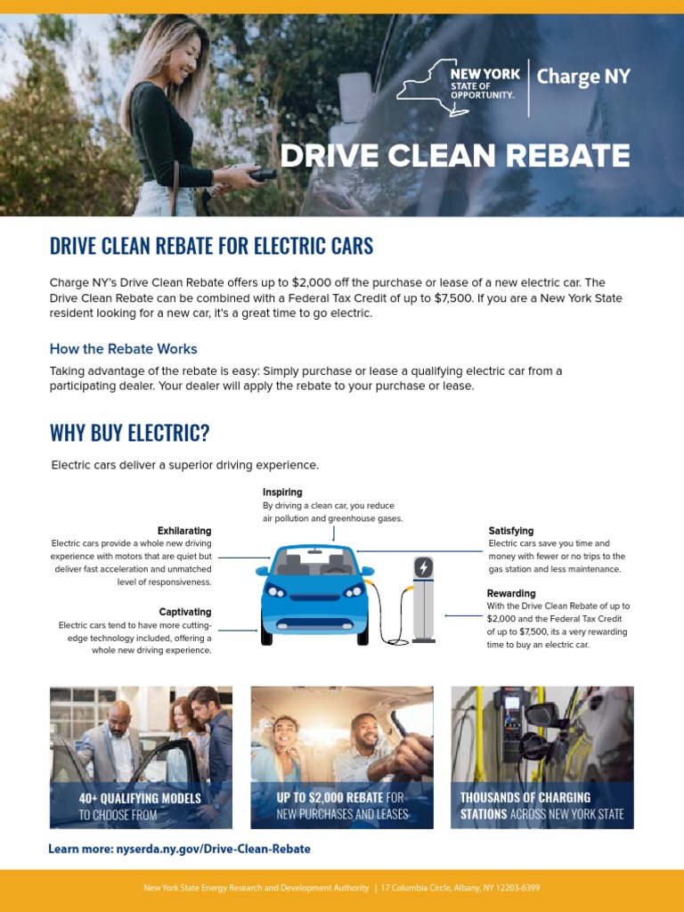 NY Drive Clean Rebate for EVs | PDF | Plug In Hybrid | Electric Car