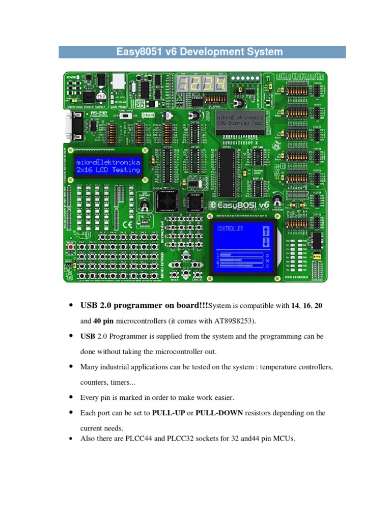 An Introduction to the Easy8051 V6 Development System: A Full-Featured ...
