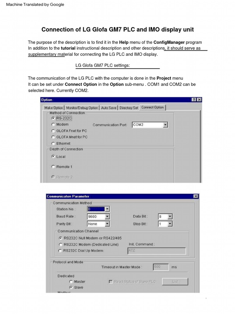 Adoc - Pub - LG Glofa gm7 PLC Es Imo Kijelz Egyseg Sszektese | PDF ...