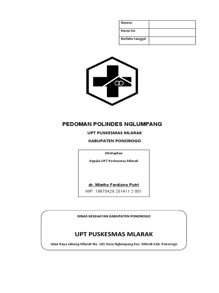 Pedoman Pelayanan Polindes Nglumpang | PDF