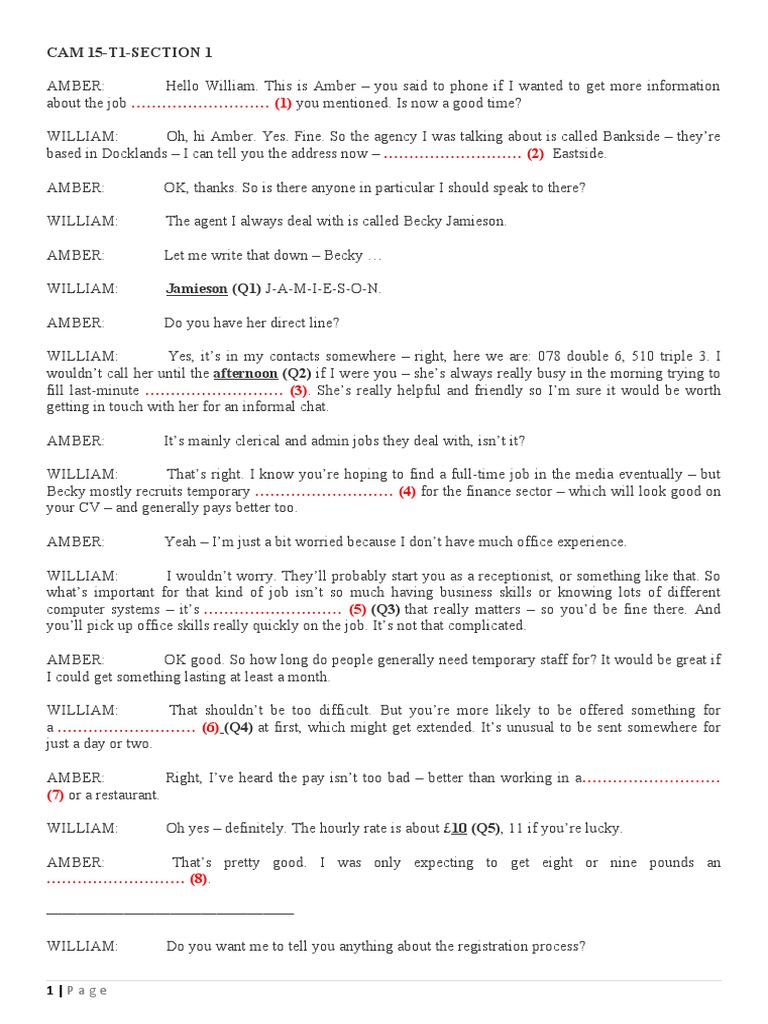 15 t1 Part 1 Gap Fill 1 | PDF