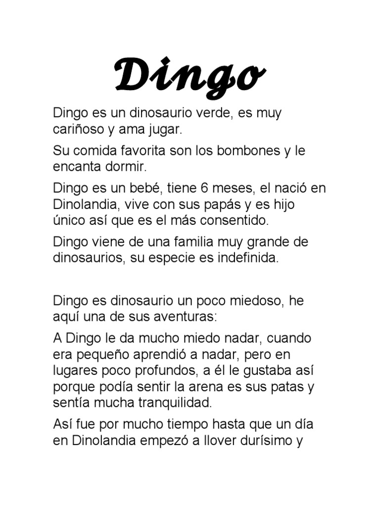 Historia de Dingo | PDF
